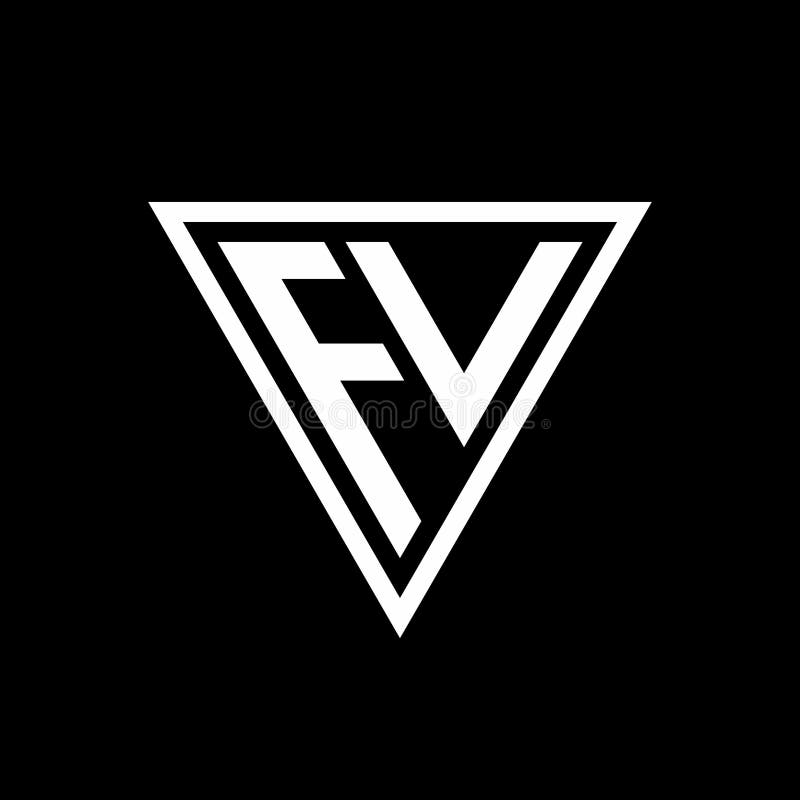 FV Logo Monogram with Triangle Shape Designs Template Stock Vector ...