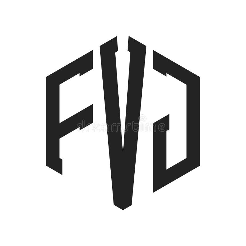 FVJ Logo Design. Initial Letter FVJ Monogram Logo Using Hexagon Shape ...