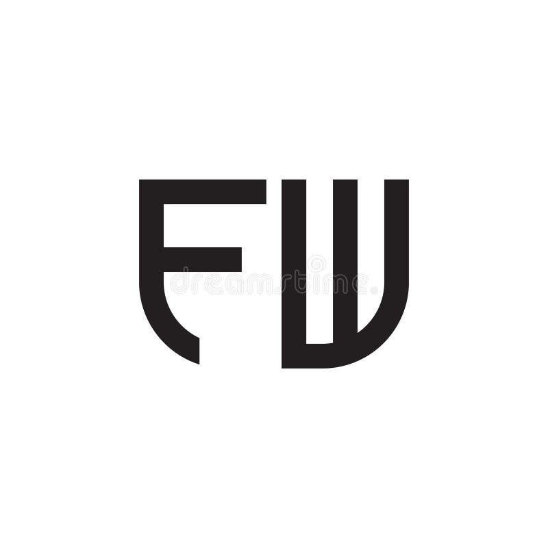 Fw Initial Letter Vector Logo Icon Stock Vector - Illustration of ...
