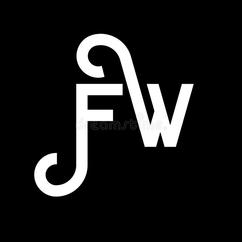 FW Letter Logo Design on Black Background. FW Creative Initials Letter ...