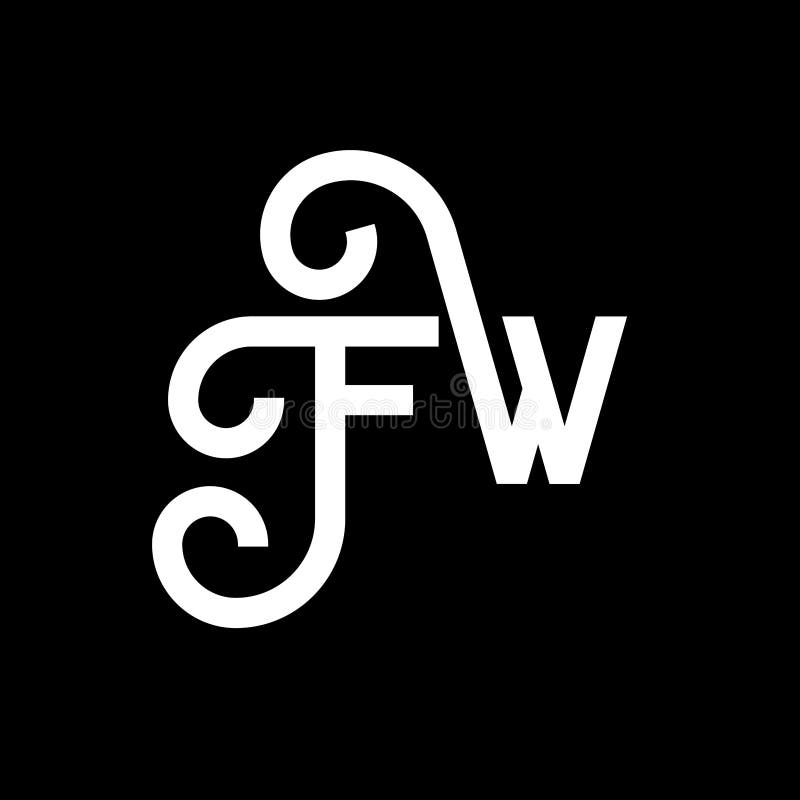 FW Letter Logo Design on Black Background. FW Creative Initials Letter ...
