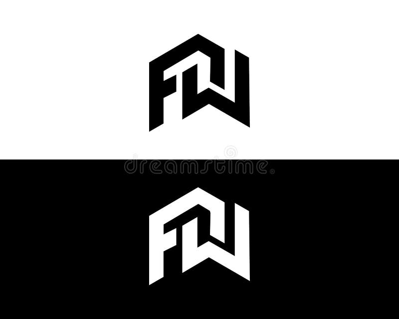 FW Logo Design stock vector. Illustration of line, diagram - 267683076