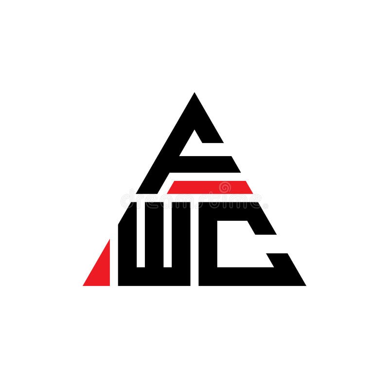FWC Triangle Letter Logo Design with Triangle Shape. FWC Triangle Logo ...