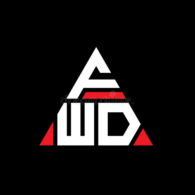 FWD Triangle Letter Logo Design with Triangle Shape. FWD Triangle Logo ...