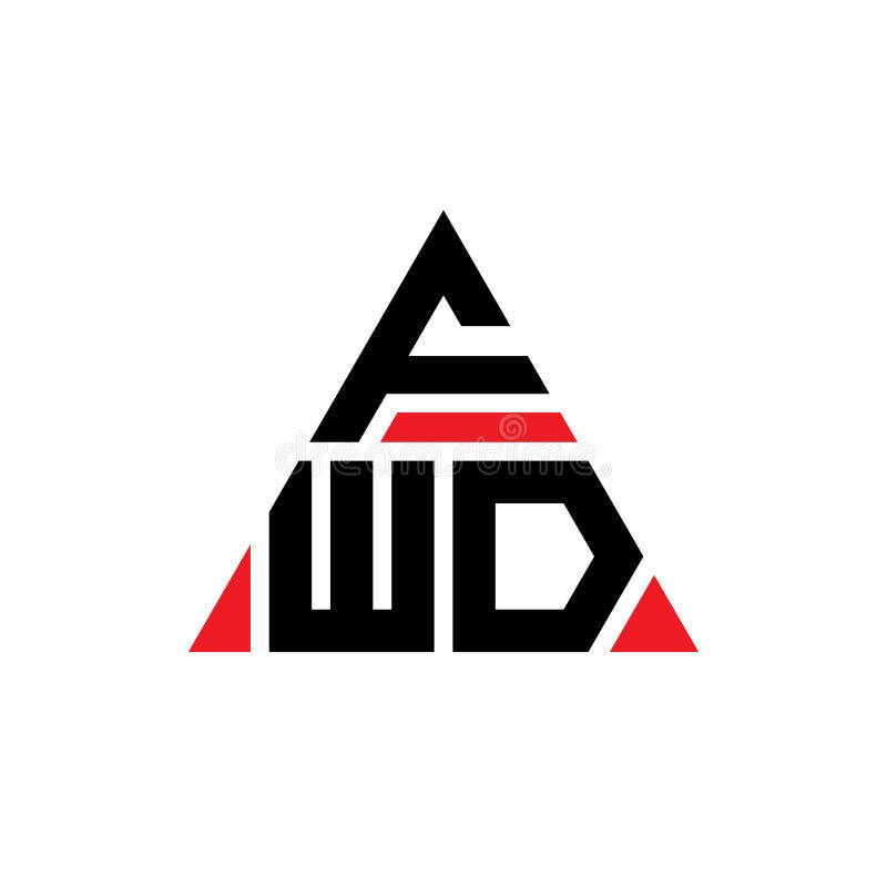 FWD Triangle Letter Logo Design with Triangle Shape. FWD Triangle Logo ...