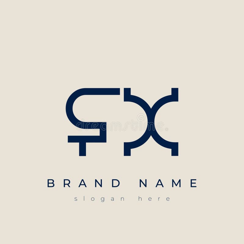 FX Alphabet Letter Icon Logo Stock Vector - Illustration of letters ...