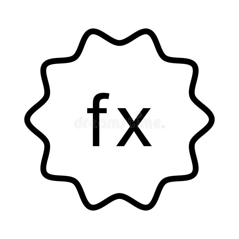 Fx vector thin line icon stock illustration. Illustration of premium ...