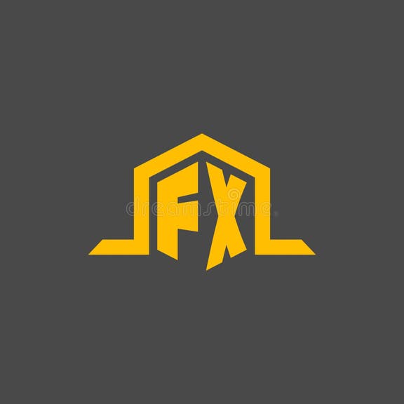 FX Monogram Initial Logo with Hexagon Style Design Stock Vector ...