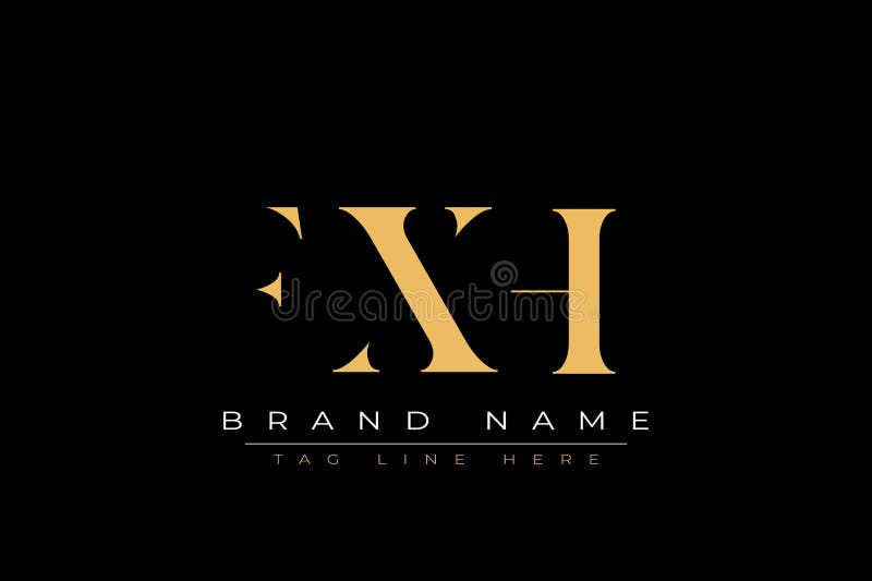 FXH Abstract Letter Logo Design Stock Vector - Illustration of ...