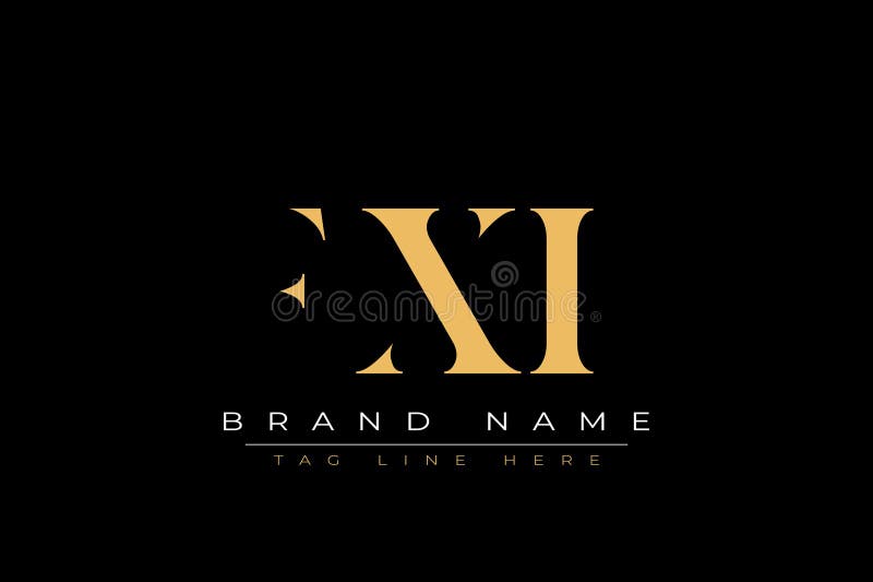 FXI Abstract Letter Logo Design Stock Vector - Illustration of element ...