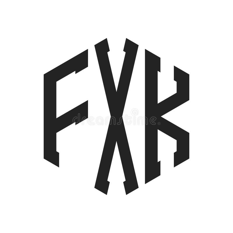 FXK Logo Design. Initial Letter FXK Monogram Logo Using Hexagon Shape ...