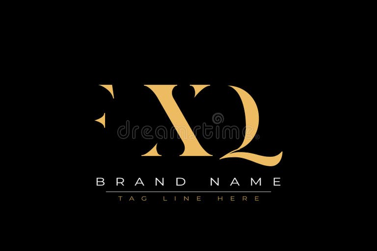 FXQ Abstract Letter Logo Design Stock Vector - Illustration of ...