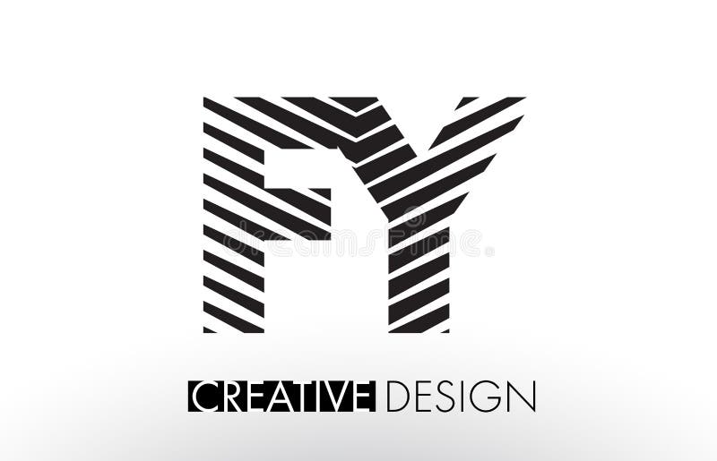 FY F Y Lines Letter Design with Creative Elegant Zebra Stock Vector ...