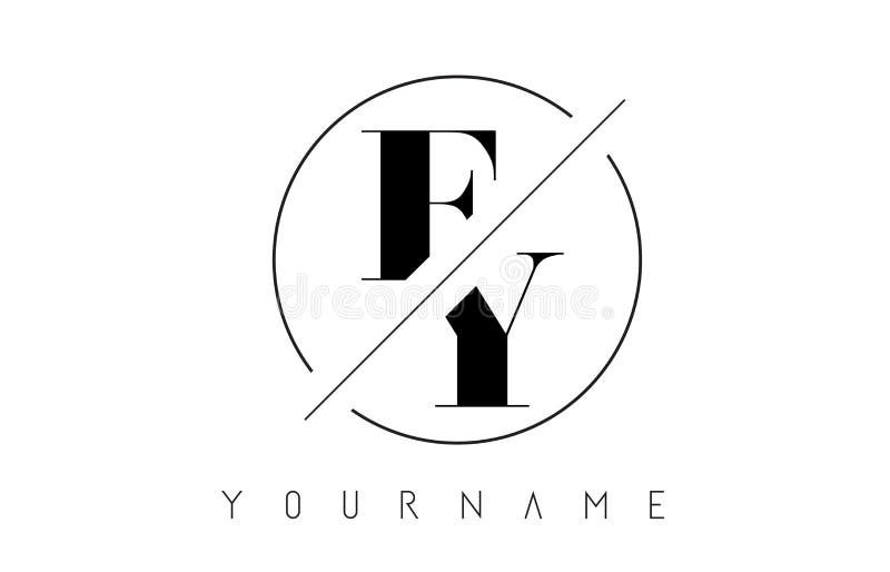 FY Letter Logo with Cutted and Intersected Design Stock Vector ...