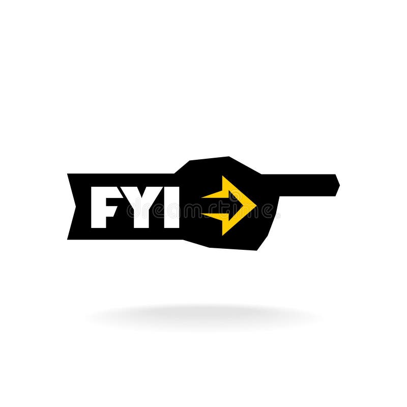 FYI Sign. Information Pointer Logo. Stock Vector - Illustration of ...