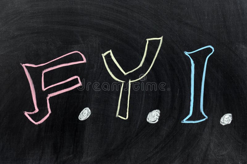 For Your Information Initialism FYI Red Marker Written Acronym Text ...