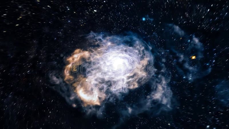 Flying Spinning through Dark Starry Space Stock Video - Video of ...