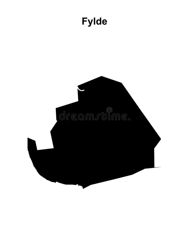 Fylde outline map stock illustration. Illustration of territory - 371643844
