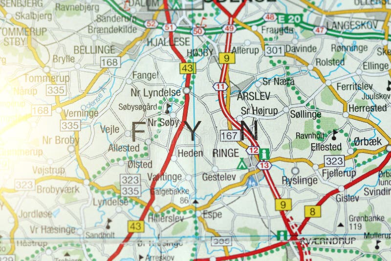 FYN. Kongeriget Danmark stock image. Image of paper - 113069187