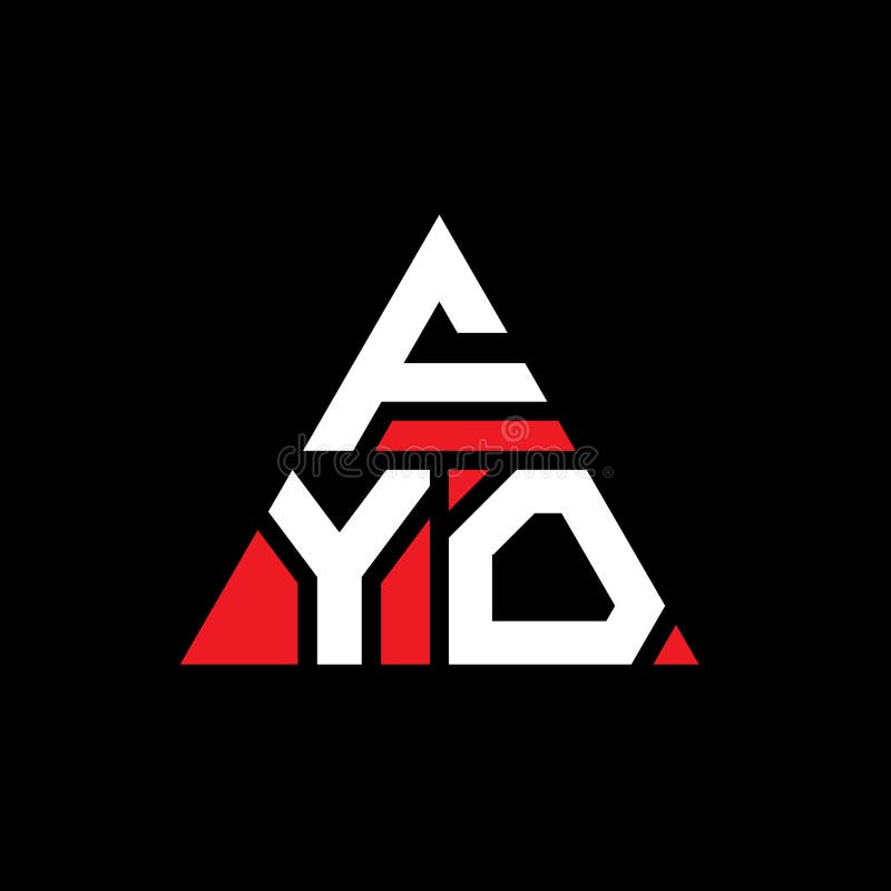 FYO Triangle Letter Logo Design with Triangle Shape. FYO Triangle Logo ...