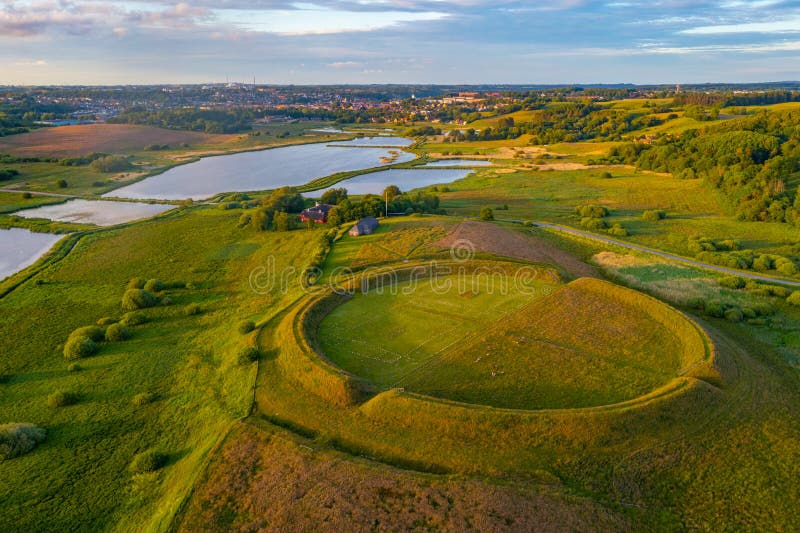 Fyrkat Viking Ring Fortress in Denmark Stock Image - Image of denmark ...
