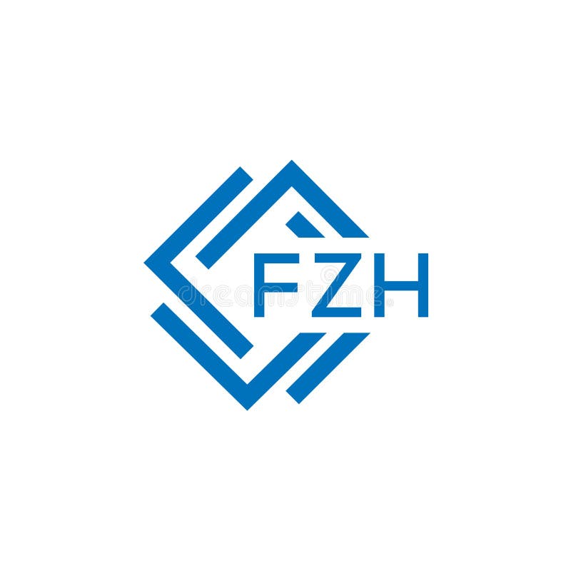 FZH Letter Logo Design on White Background. FZH Creative Circle Letter ...