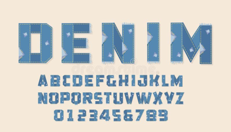 Denim Font Stock Illustrations – 6,883 Denim Font Stock Illustrations ...