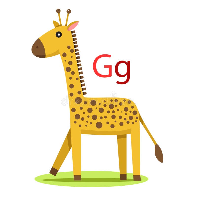 G alphabet vector animal stock vector. Illustration of vector - 116453262