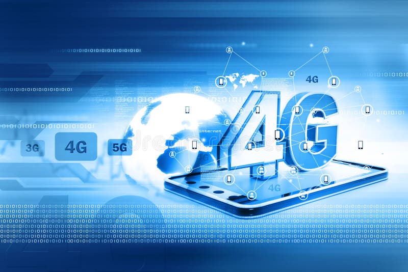 4g High Speed Internet Concept Stock Illustration - Illustration of ...