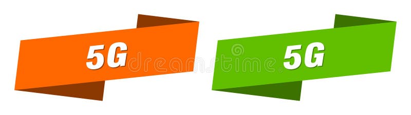 5g Banner. 5g Ribbon Label Sign Set Stock Vector - Illustration of sign ...