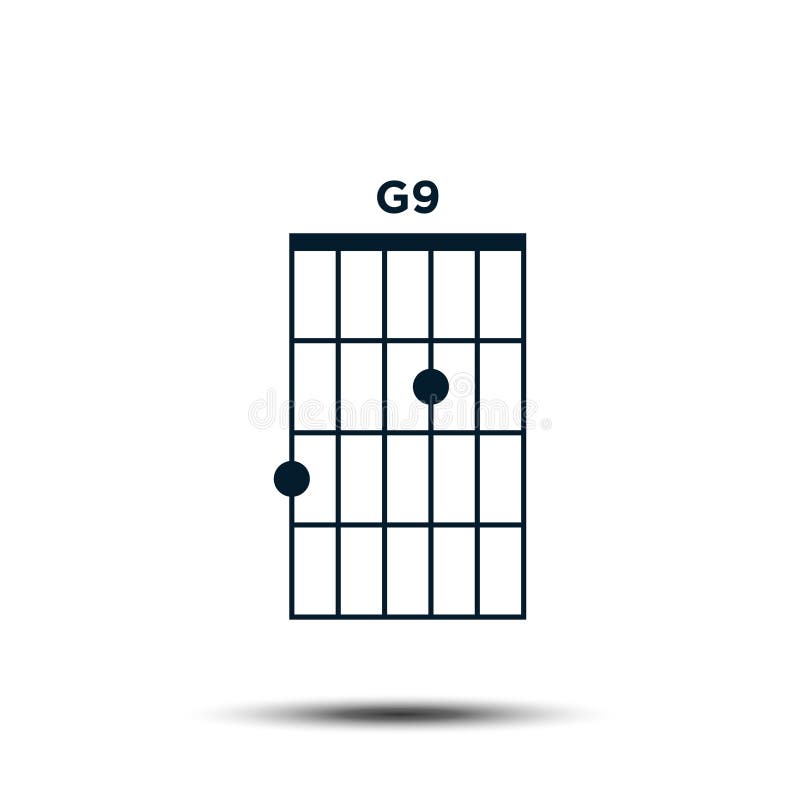 G9, Basic Guitar Chord Chart Icon Vector Template Stock Vector ...
