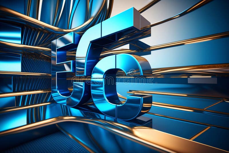 5g Blue Tech Background Modern Luxury Generative Ai Stock Image - Image ...