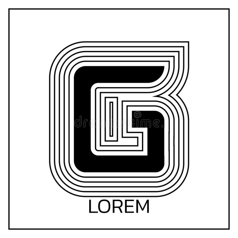 G-bokstav Logo Design vektor illustrationer. Illustration av begrepp ...