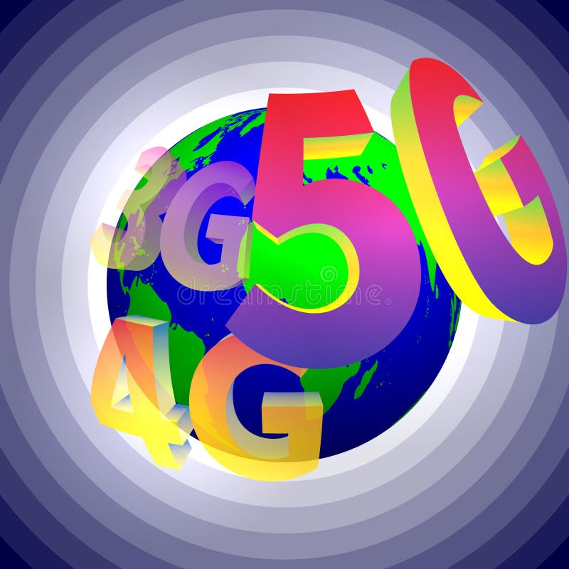 The 5G cellular banner. stock vector. Illustration of telecommunication ...