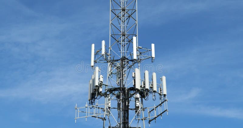 5g and Cellular Microwave Communications Tower Stock Video - Video of ...