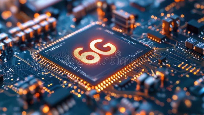 6G Chip on Circuit Board Showcasing Future of Mobile Technology and ...