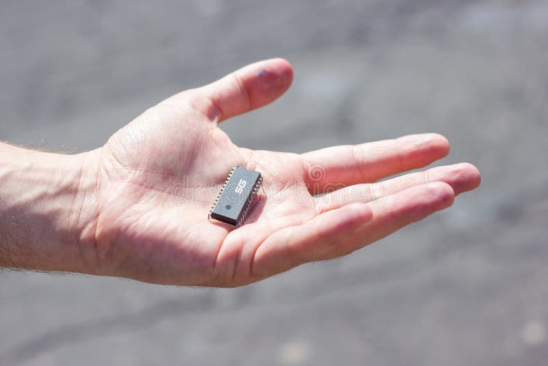 5G Chip in Hand of a Young Man Stock Photo - Image of lgbtq, future ...