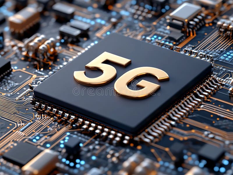 A 5G Chip on Top of a Circuit Board Stock Photo - Image of capital ...
