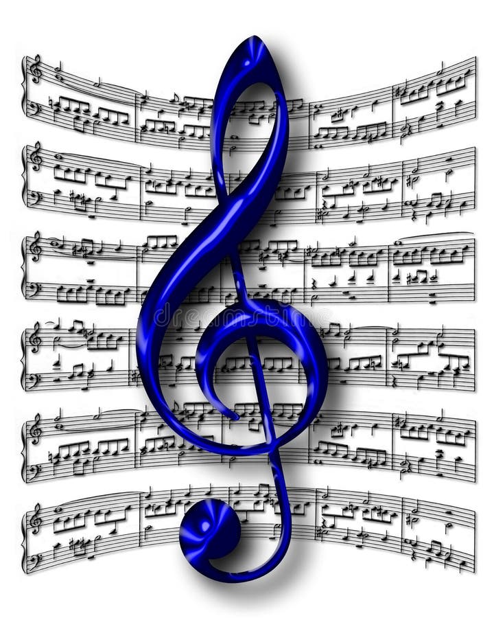 G-clef stock illustration. Illustration of pattern, paper - 6677814