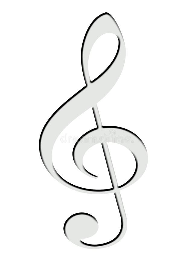 Illustration of Two G Clef and Music Notes Stock Vector - Illustration ...