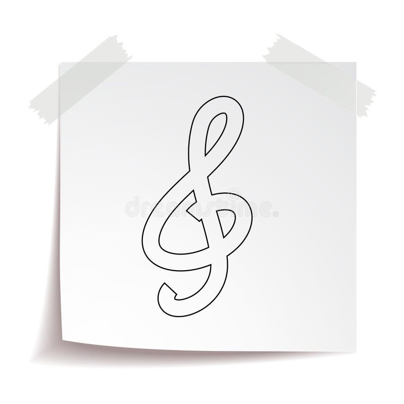 G Clef Vector Icon. Music Sign Simple Isolated Illustration Stock ...