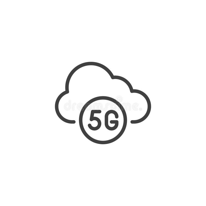 5G Cloud Computing Line Icon Stock Vector - Illustration of network, design: 368747933