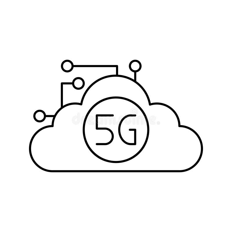 5G cloud technology icon stock vector. Illustration of world - 239042777