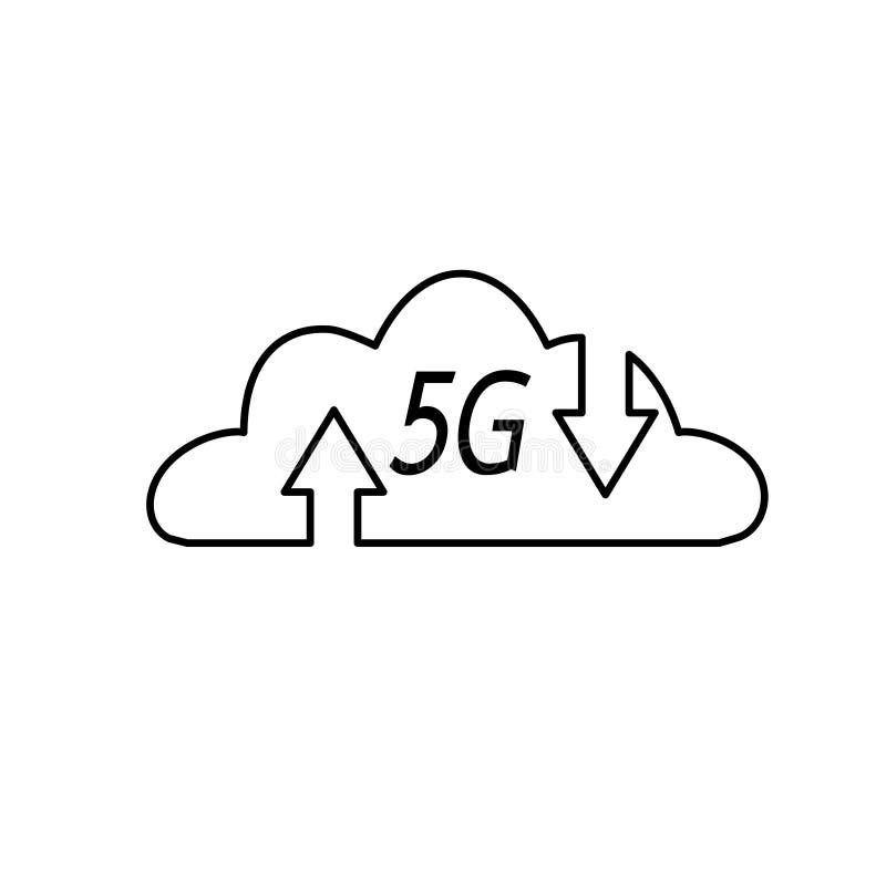 5G Cloud Technology Icon. Flat Illustration of 5G Cloud Technology ...