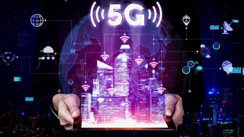 5G Communication Technology of Internet Network Conceptual Stock Photo ...