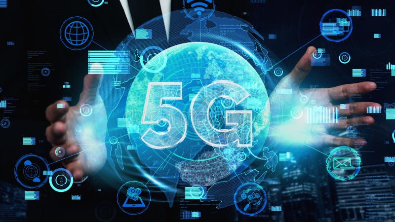 5G Communication Technology of Internet Network Conceptual Stock Image ...