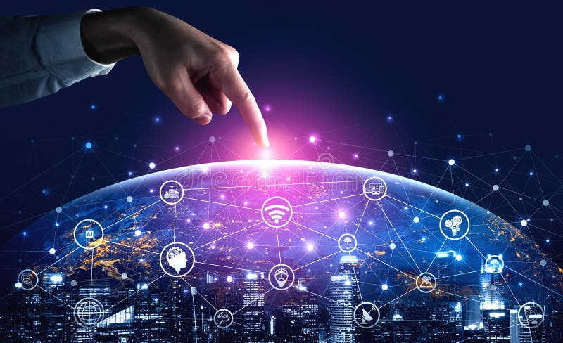 5G Communication Technology of Internet Network Stock Photo - Image of ...