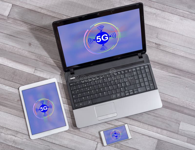 5g Concept on Different Devices Stock Image - Image of wireless, laptop ...