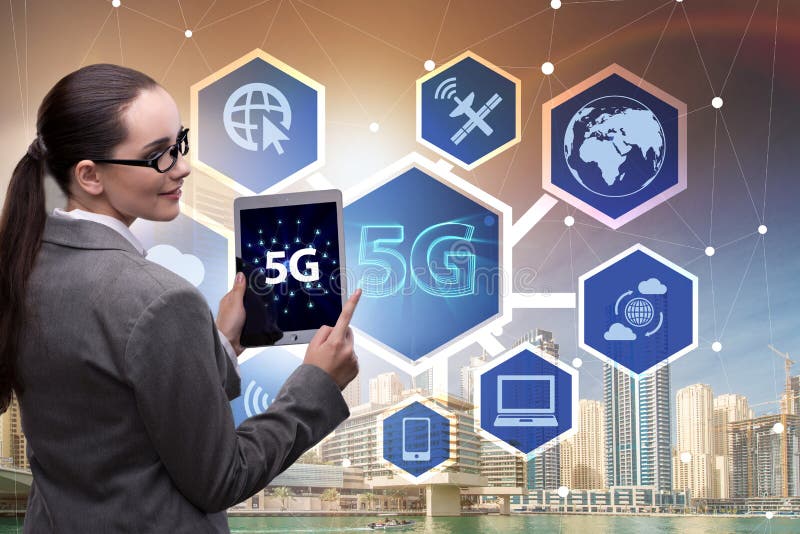 The 5g Concept of Internet Connection Technology Stock Image - Image of ...