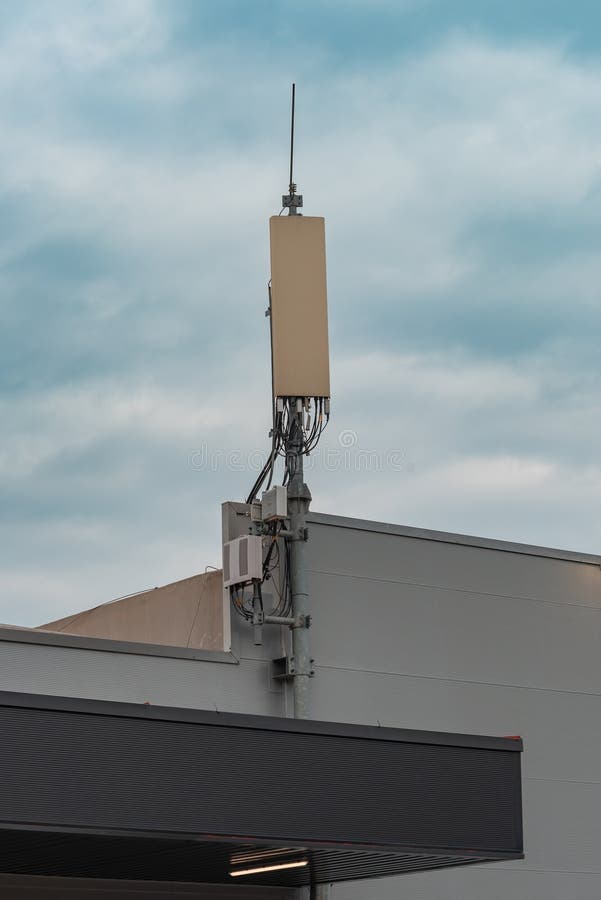 5G Connection Cellular Network Antenna Base Station on the ...